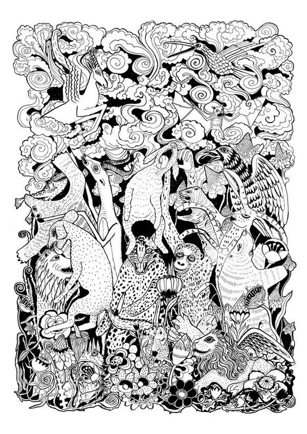 Jungle rave cotton rag (280gsm) A4) paper – Emily Tomasi